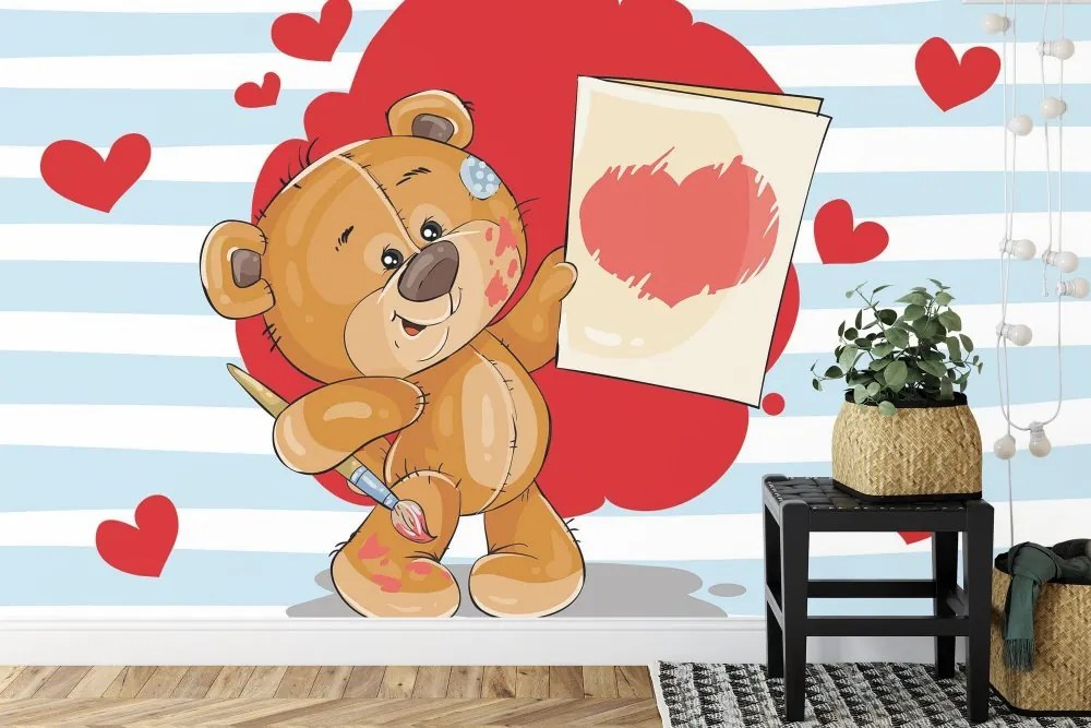 Fototapeta The Big Heart Bears: Love Painting Strukturální vinyl 270x180