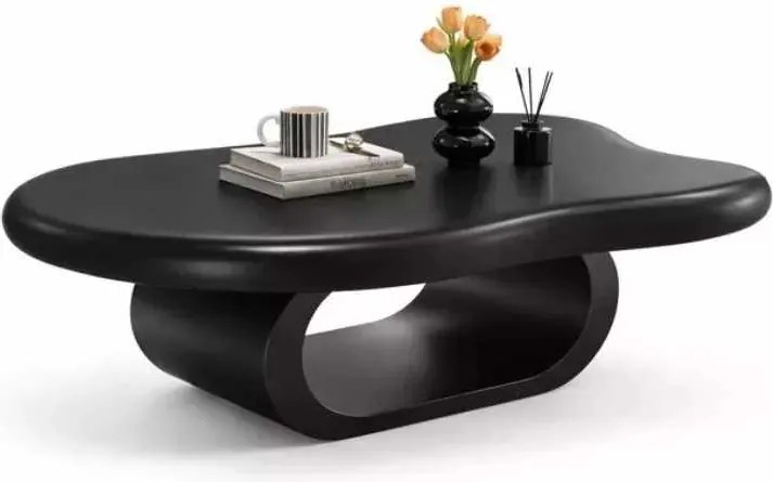 LuxuryForm DESIGN Konferenční stolek DECO 120 × 79 cm – černý, černá podnož