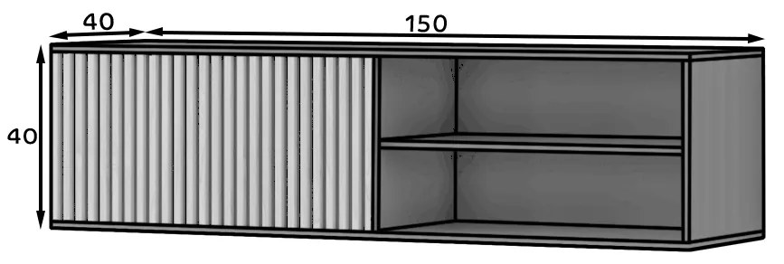 Eltap TV stolek  Meorati 150 Černá / Dub Artisan