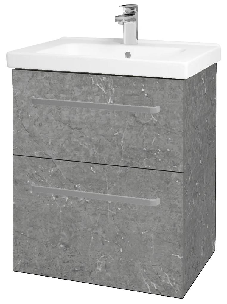 Dřevojas Koupelnová skříň BIG INN SZZ2 65 Varianta: N07 Stone / Úchytka T02 / N07 Stone