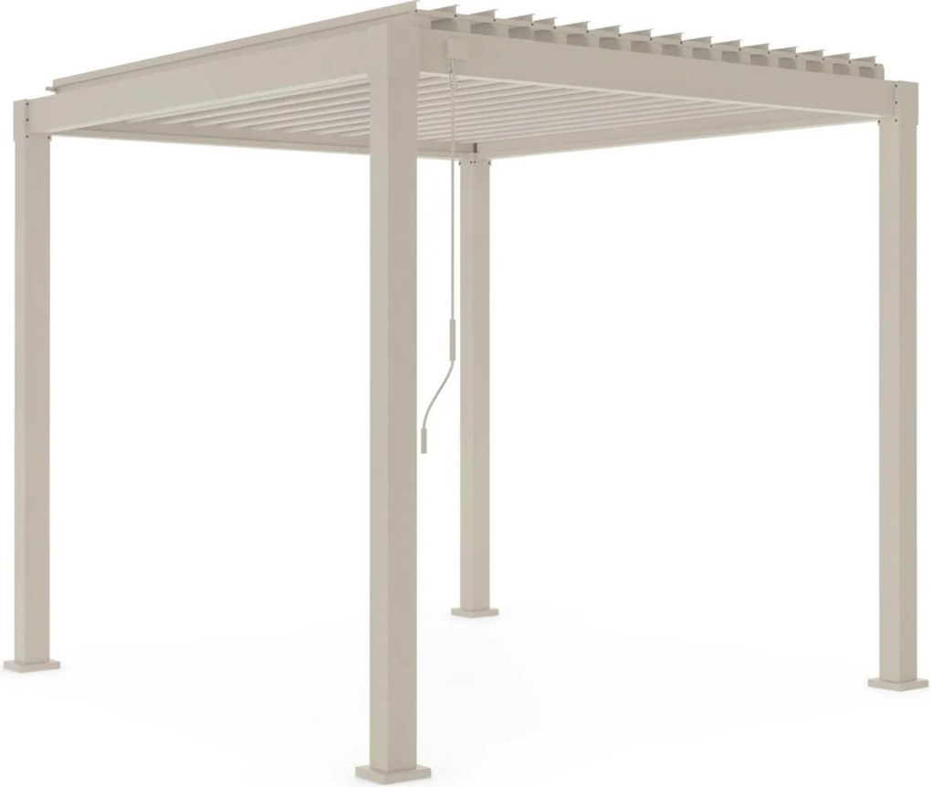 BIZZOTTO Světlá hliníková pergola s uzavíracími lamelami GARDA 3x2,4 m 0796084