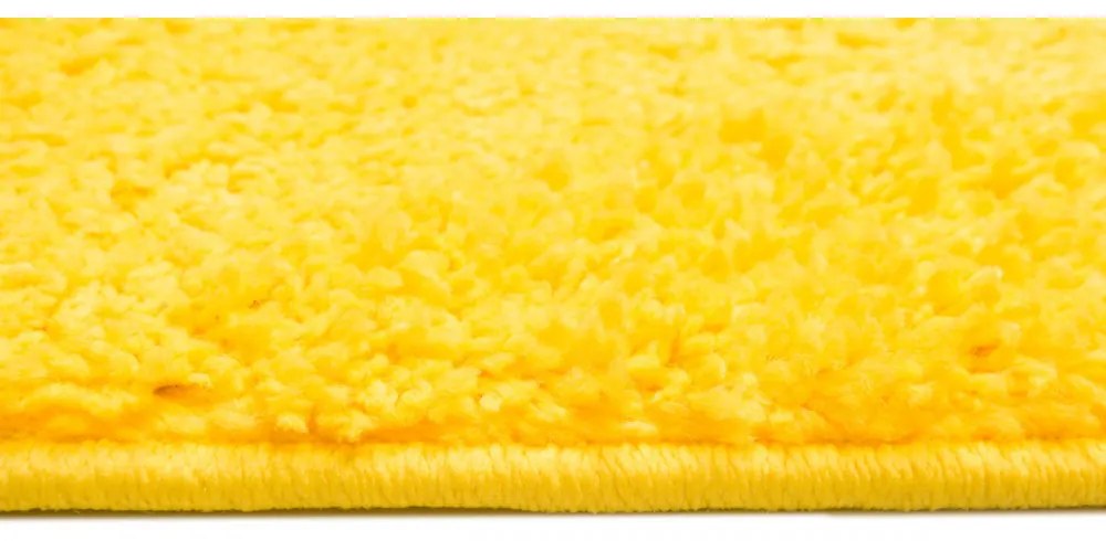Kusový koberec shaggy Parba žlutý atyp 80x200cm
