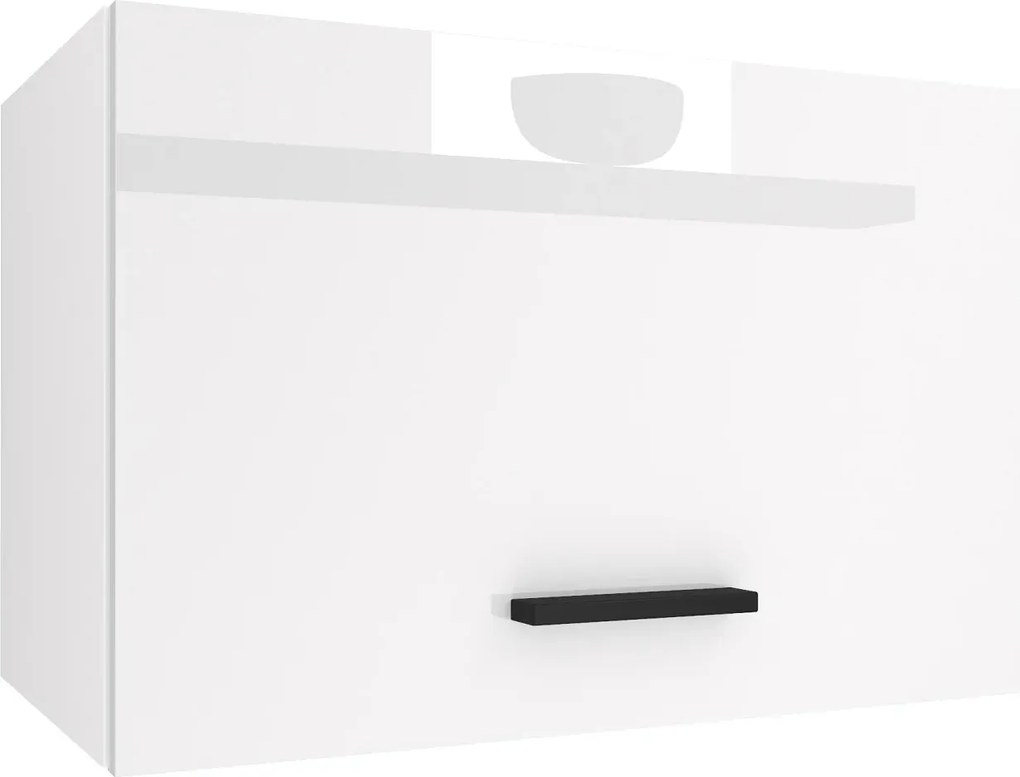 Kuchyňská skříňka Belini nad digestoř 60 cm bílý lesk  INF SGP60/2/WT/W/0/B1