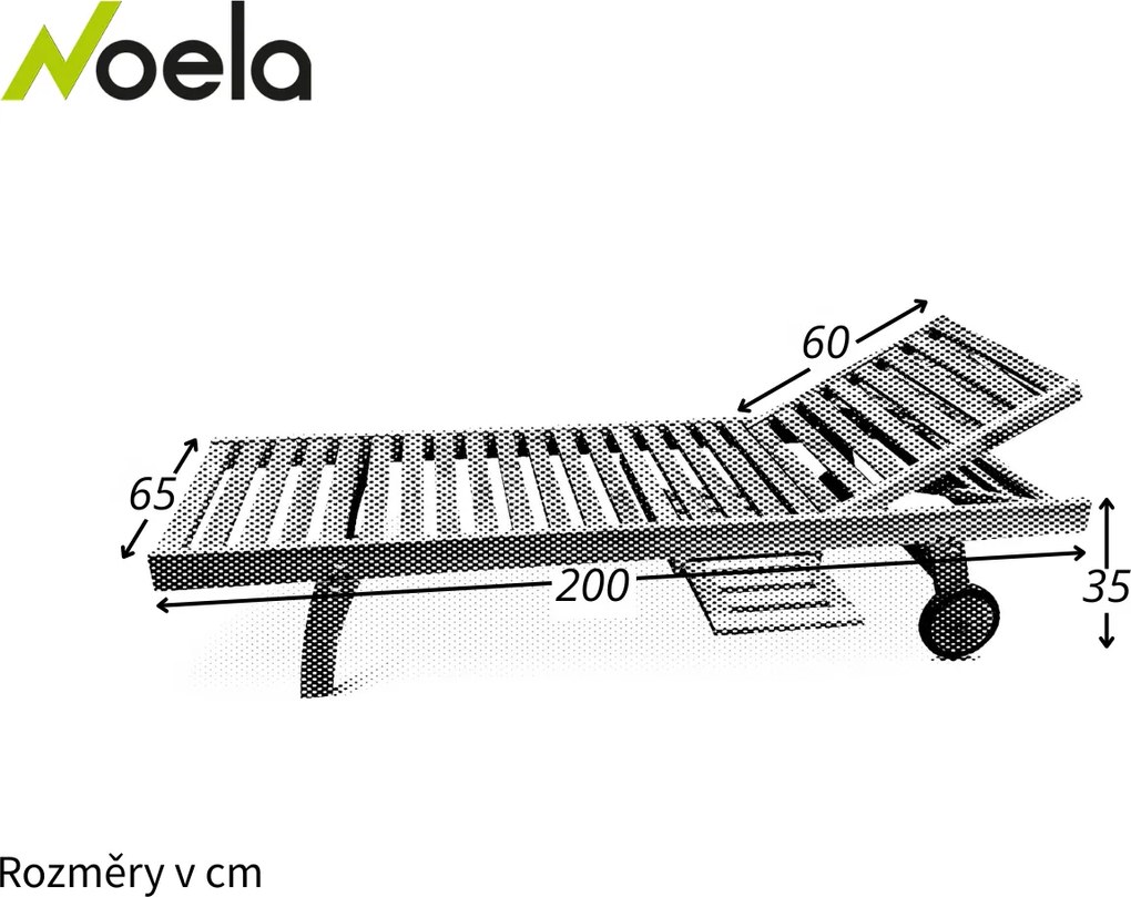 Noela Zahradní teakové lehátko Wawe