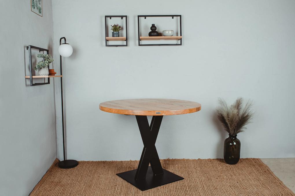 Wudboys Jídelní stůl SKRYV Barva kovu: Bílá, Dřevo: Jasan, Rozměr: Průměr 130 cm, moderní skandinávský styl