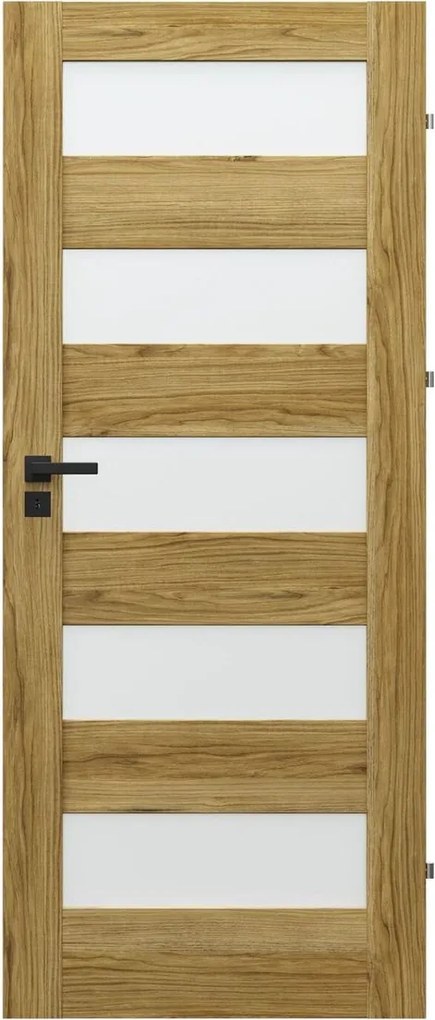 Porta doors Interiérové dveře rámové, 70 P, 70 × 197 cm, fólie, pravé, dub Catania, prosklené