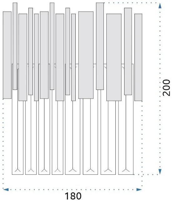 Toolight - nástěnná lampa křišťálová E27 60W APP602-W, zlatá, OSW-08914