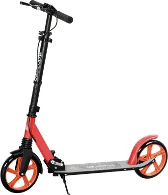 HOMCOM skládací koloběžka pro dospělé i děti od 14 let, koloběžka s nastavitelnou řidítky 91,5 x 36,5 x 91-104 cm, červená