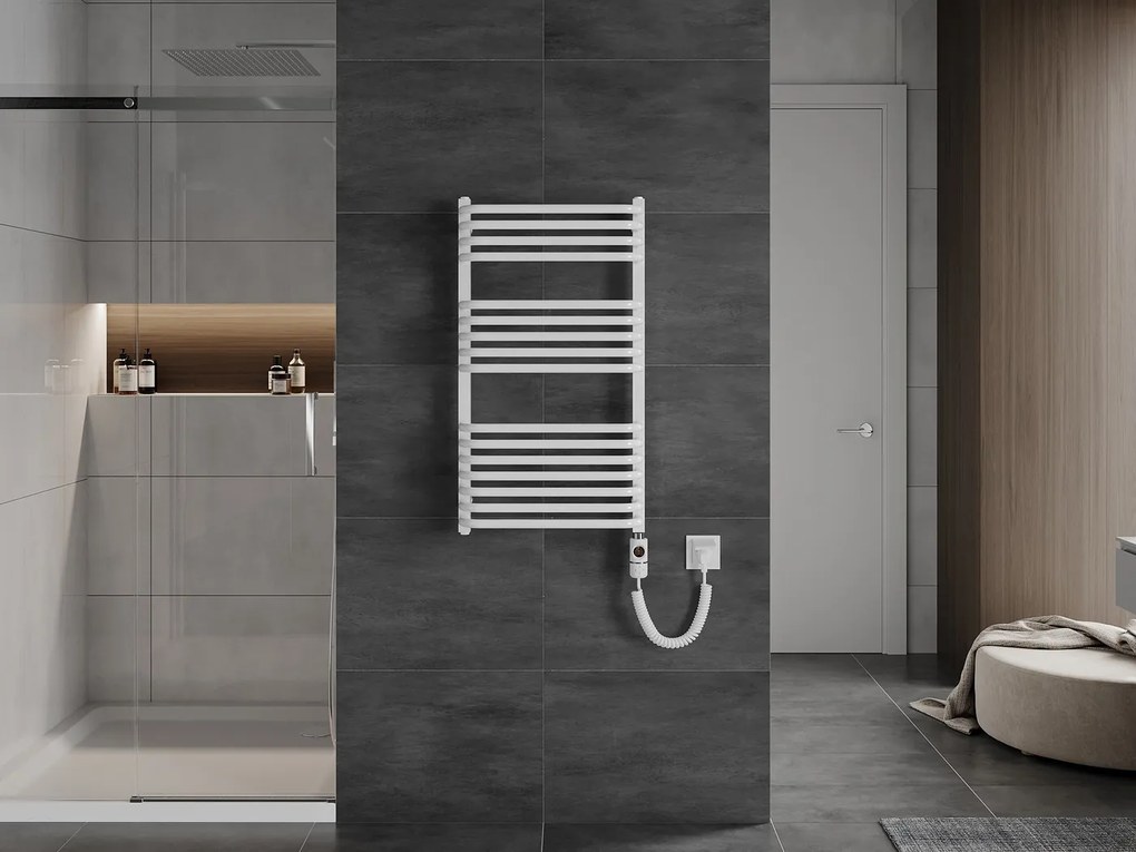 Mexen Apollo, elektrické topné těleso 860x450 mm + topná tyč 600 W, bílá, W117-0860-450-2600-20