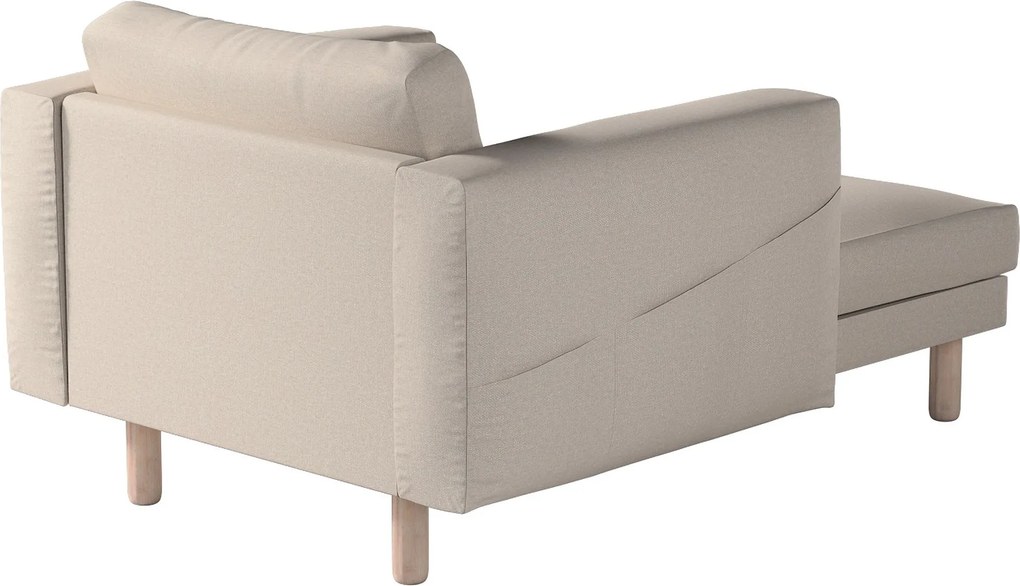 Potah na IKEA Norsborg šezlong s loketními opěrkami barva šedá látka pletený vzor