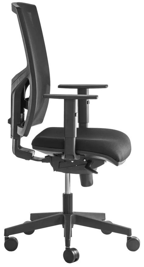 ALBA Ergonomická kancelářská židle MICAELA - černá síťovina / látka