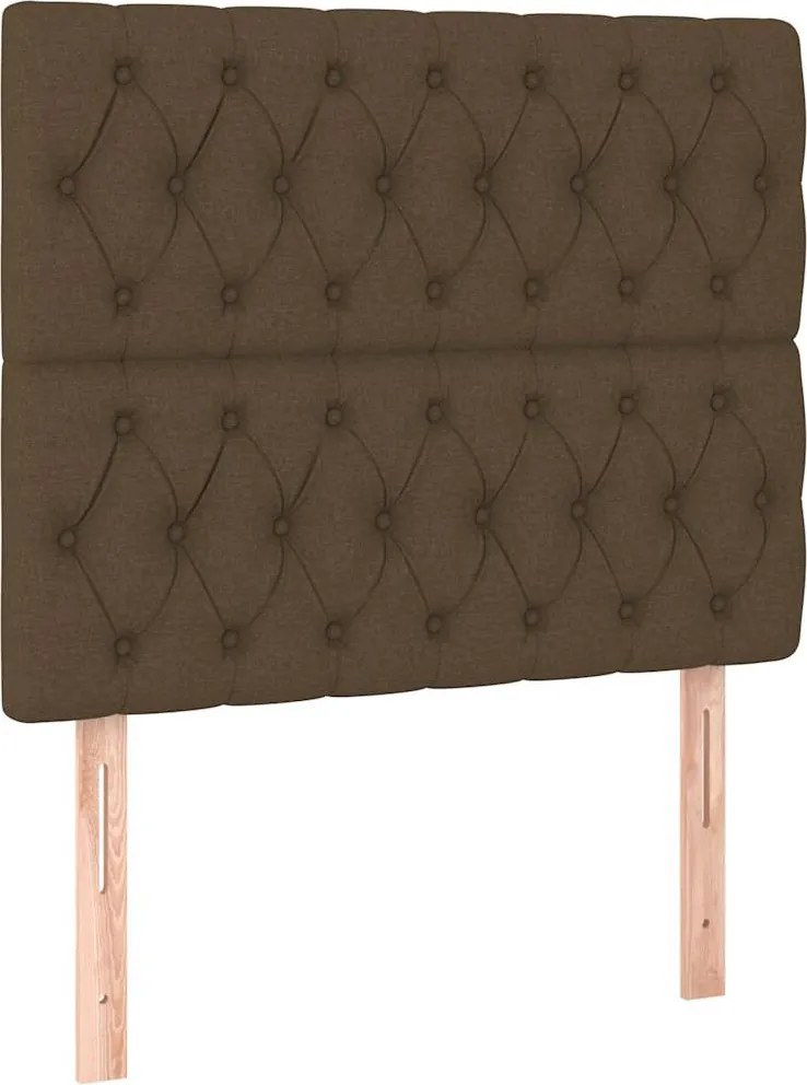 Box spring postel s matrací a LED tmavě hnědá 120x200 cm textil 3135664