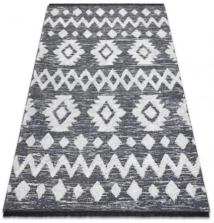 koberec ECO SISAL BOHO MOROC Etno Cik cak 22319 střapce dvě ú velikost 155x220 cm | krásné koberce cz