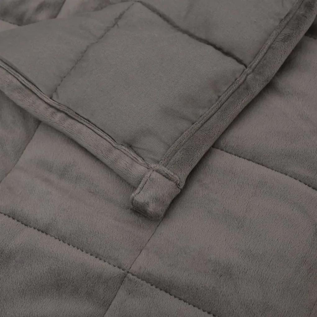 Zátěžová deka šedá 200 x 230 cm 13 kg textil,  3154842