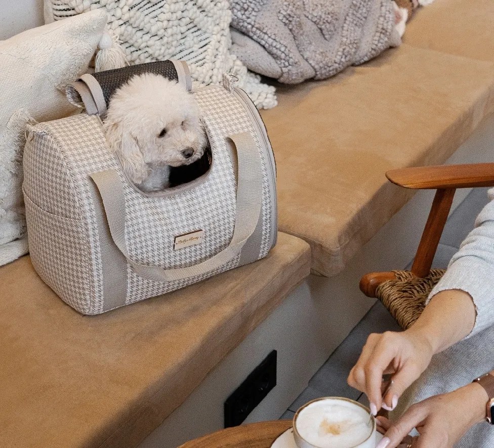 Muffin&Berry Cestovní taška pro psy Claire písková Velikost: S