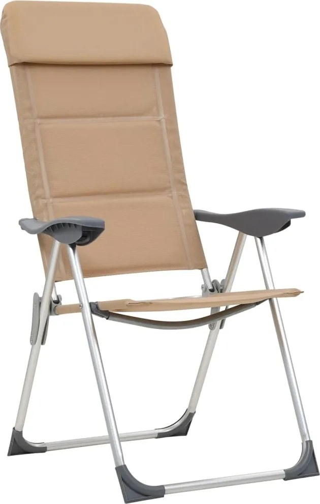 vidaXL Kempingové židle z hliníku 2 ks 58 x 69 x 111 cm [44314] Barva: krémová