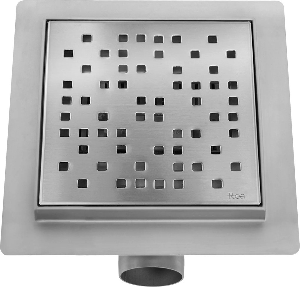 Rea Dots, nerezový odtokový žlab 150x150 mm, ocelová, REA-G6203