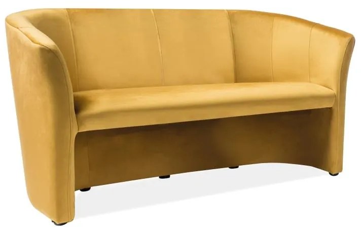 Pohovka Cuba Velvet, trojsedák, žlutá