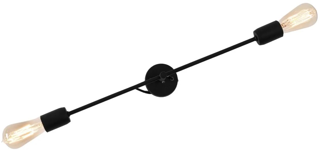 Nordic Design Černé kovové nástěnné svítidlo Dogi 2 L