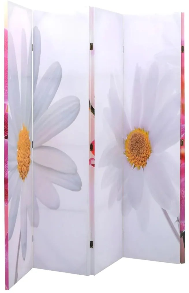 Skládací paraván 200 x 170 cm květina 240479