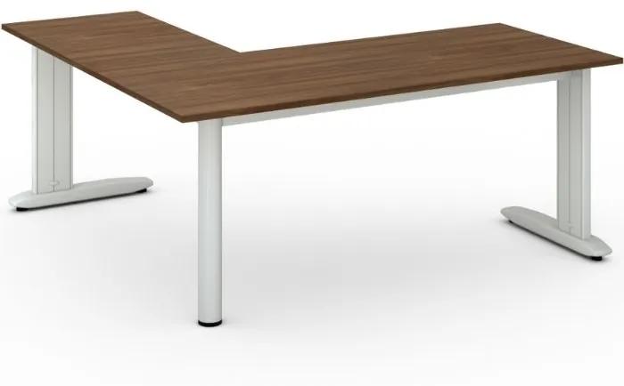 B2B Partner Rohový kancelářský psací stůl PRIMO FLEXIBLE L 1800 x 1800 mm, ořech