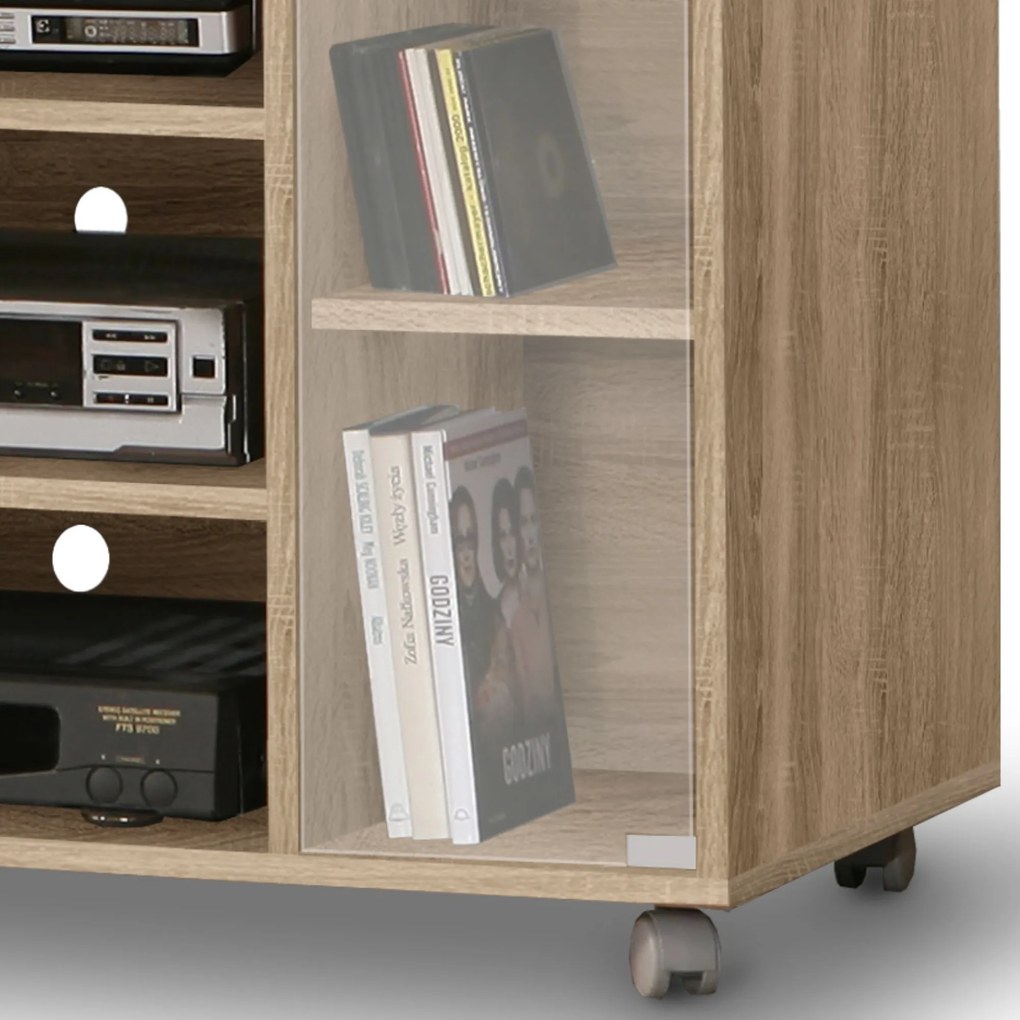 Sconto TV stolek RAT 338 dub sonoma/sklo