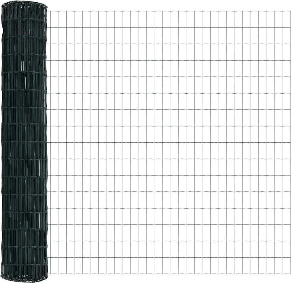 Euro plotové kotvení 10 x 1,6 m Ocel potažená PVC Zelená 3350294