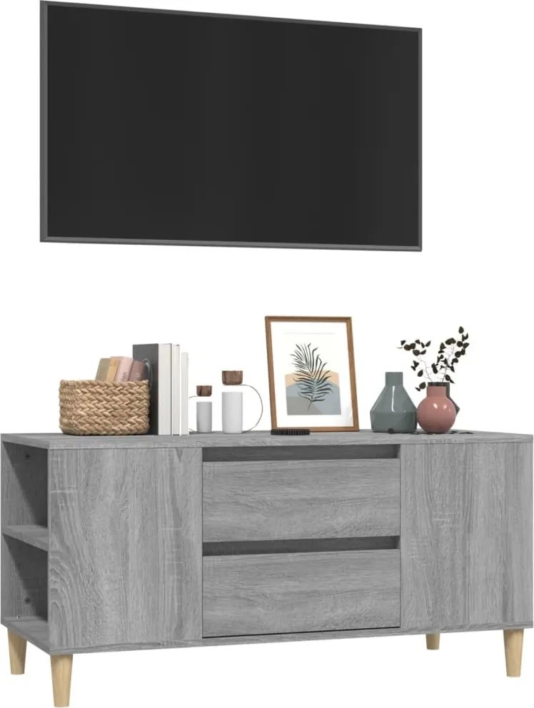 vidaXL TV skříňka 102x44,5x50 cm kompozitní dřevo [819602] Barva: Bílá