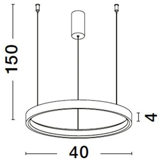Nova Luce Závěsné LED svítidlo PERRINE, 30W 3000K stmívatelné Barva: Černá