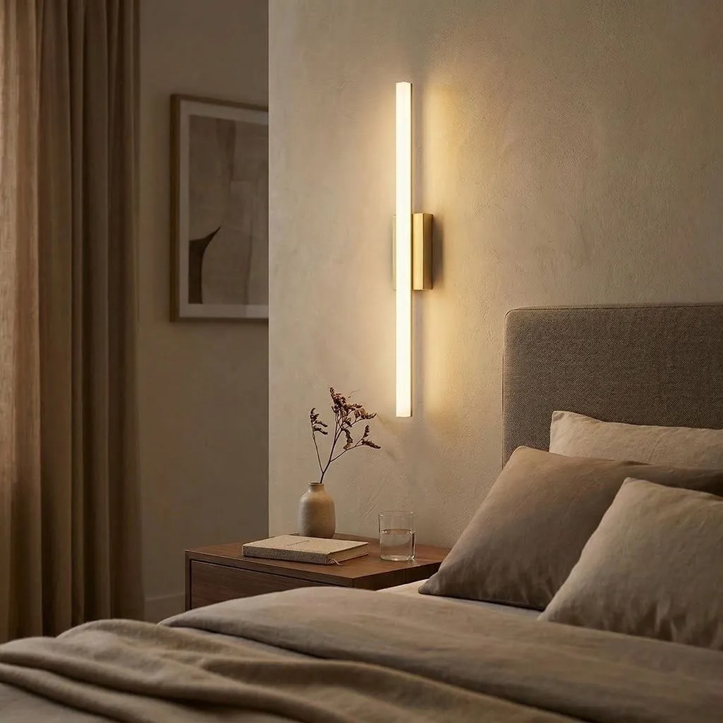 Toolight Toolight, LED nástěnné svítidlo 80cm, 13W, 4000K, 1000lm, APP1853-1W, zlatá matná, OSW-66007