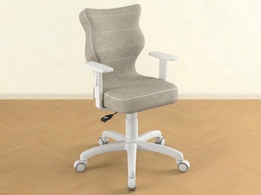 Ergonomická židle k psacímu stolu do dětského pokoje BÉŽOVÁ Zvolte rozměr: dítě 159 - 188 cm (výška stolu 71 - 82 cm)