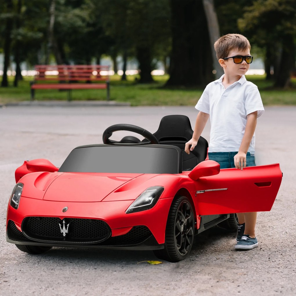 Dětské elektrické auto AIYAPLAY Maserati MC20 s 12V a dálkovým ovládáním 2.4G, plynulý start, LED světla, hudba, houkačka, pružinové odpružení, 3-6 l…