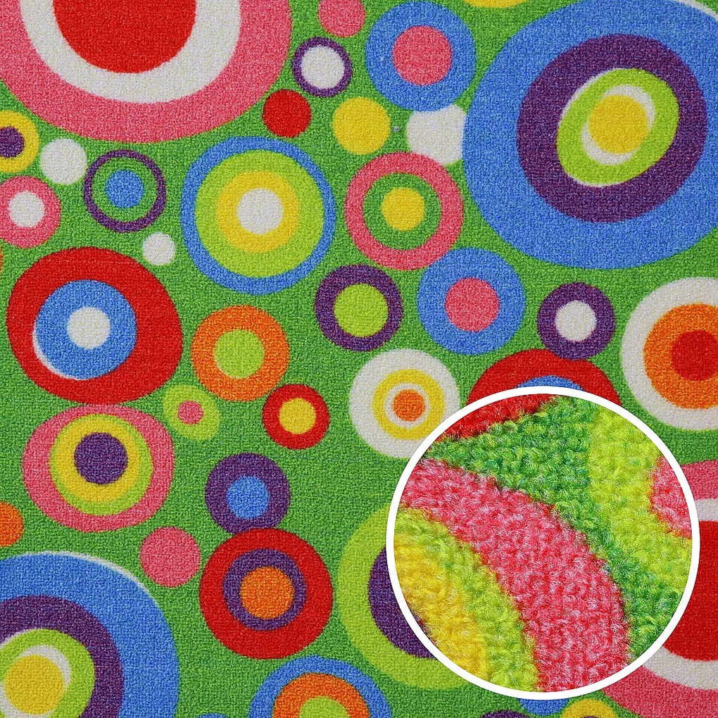 Spoltex, Dětský metrážový koberec Candy 24, na míru, šíře 4m, vícebarevná, filc, dětský pokoj Biano.cz
