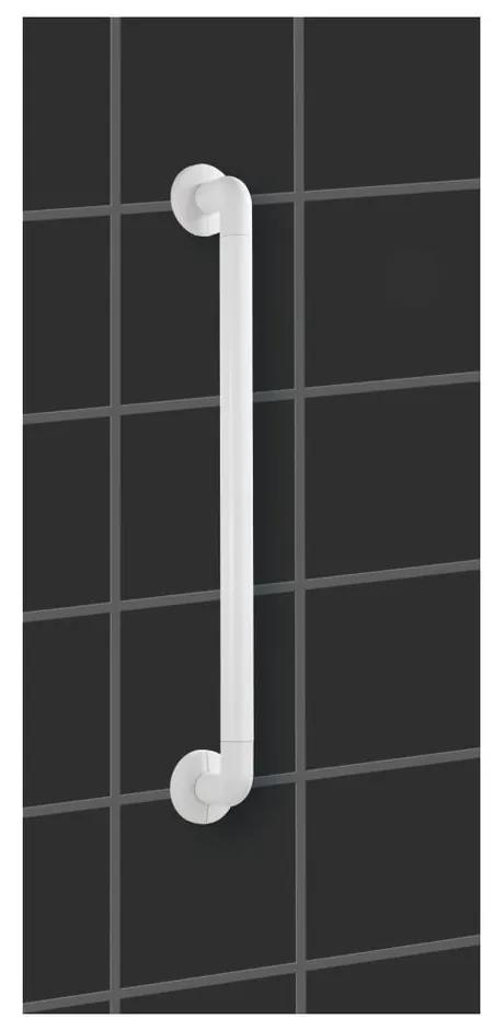 Bílé bezpečnostní držadlo do sprchy pro seniory Wenko Secura, délka 43 cm