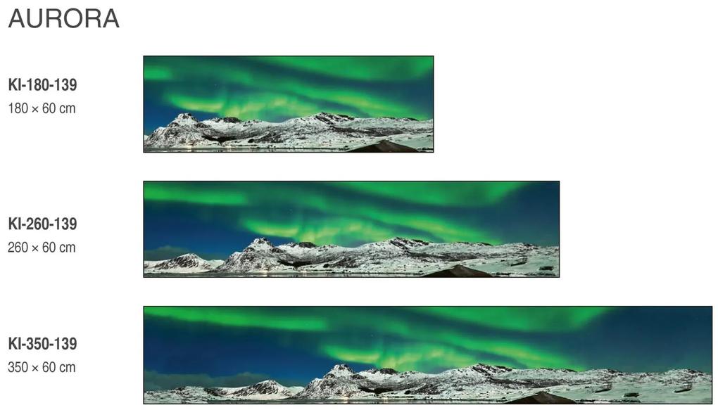 DIMEX | Fototapeta do kuchyně Aurora KI-180-139 | 180 x 60 cm | zelená, modrá, bílá, černá