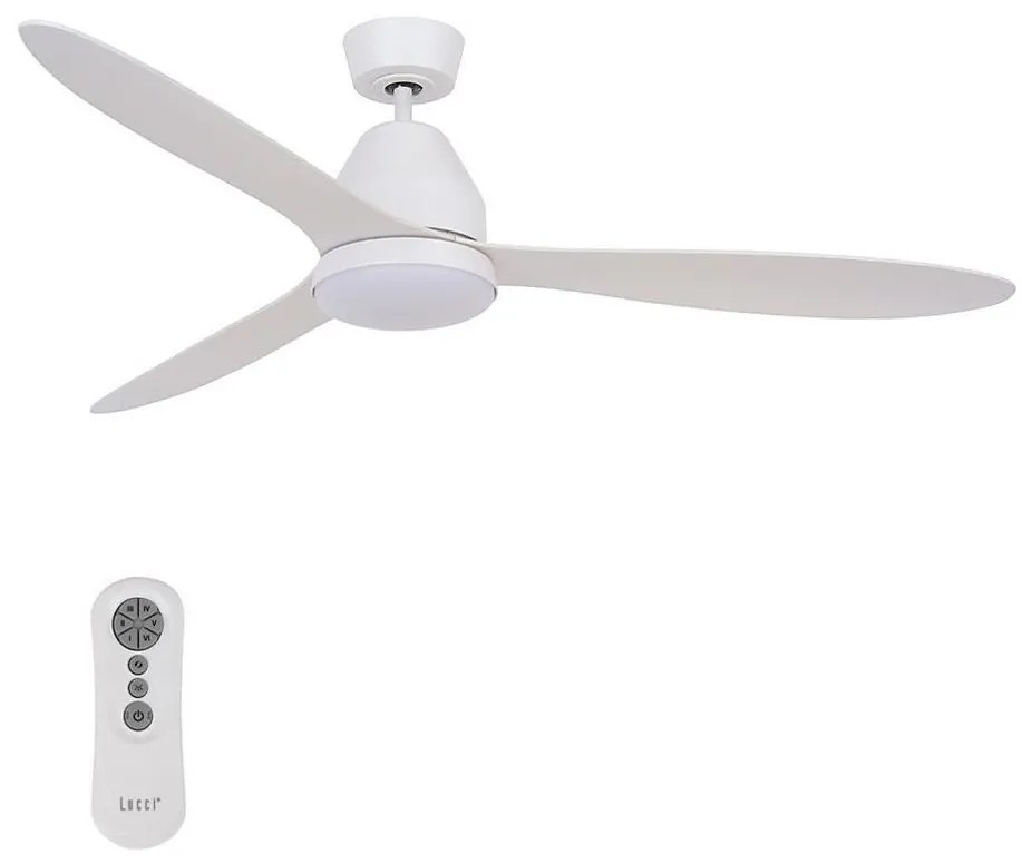 Lucci air 213043 - LED Stropní ventilátor WHITEHAVEN GX53/17W/230V bílá + DO