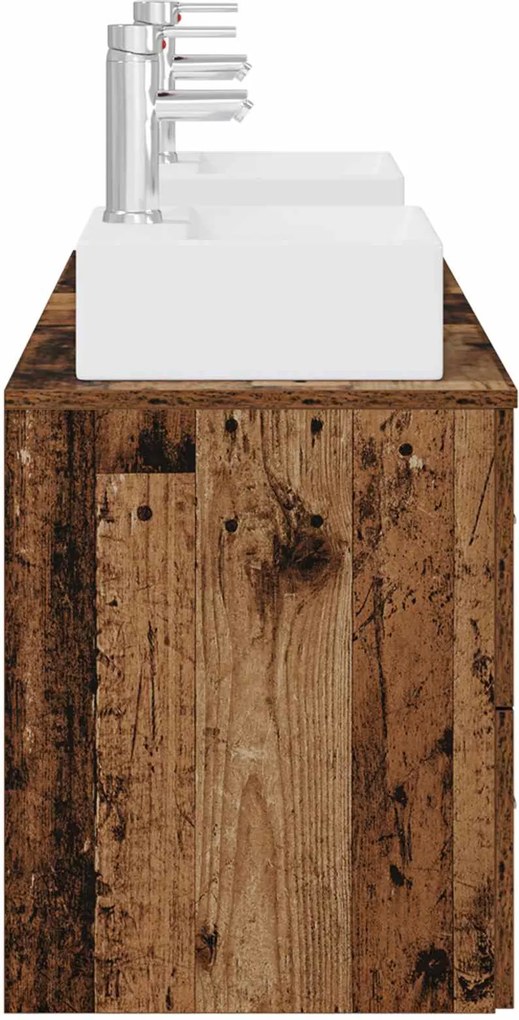 Sada koupelnových skříněk 3 ks Staré dřevo 49,5 x 41 x 62,5 cm 3405841