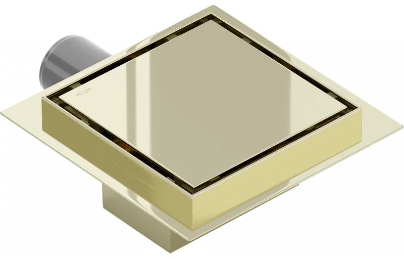 Mexen Flat nerezová podlahová vpusť 15x15 cm, zlatá, 1510015
