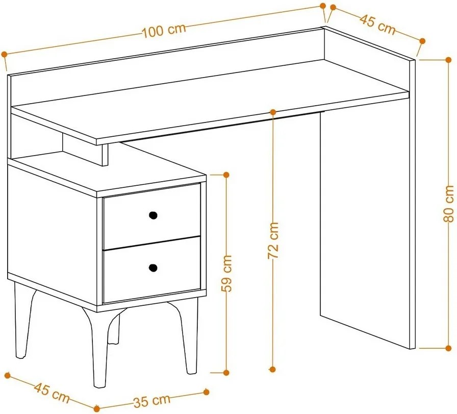 Pracovní stůl Dow White