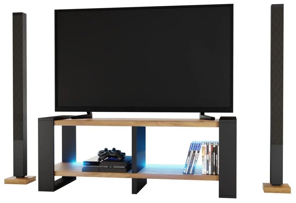 TV stolek Nicolas (dub craft) (s RGB LED osvětlením). 1054999