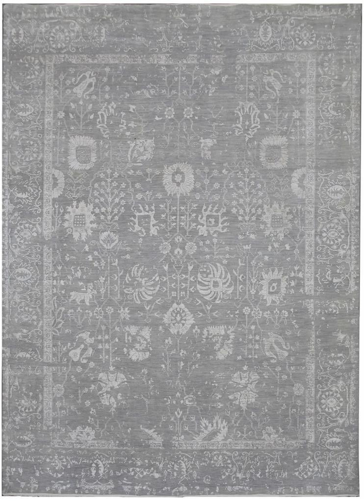 Diamond Carpets koberce Ručně vázaný kusový koberec Diamond DC-VASE 3 Silver/silver Rozměry koberců: 180x275