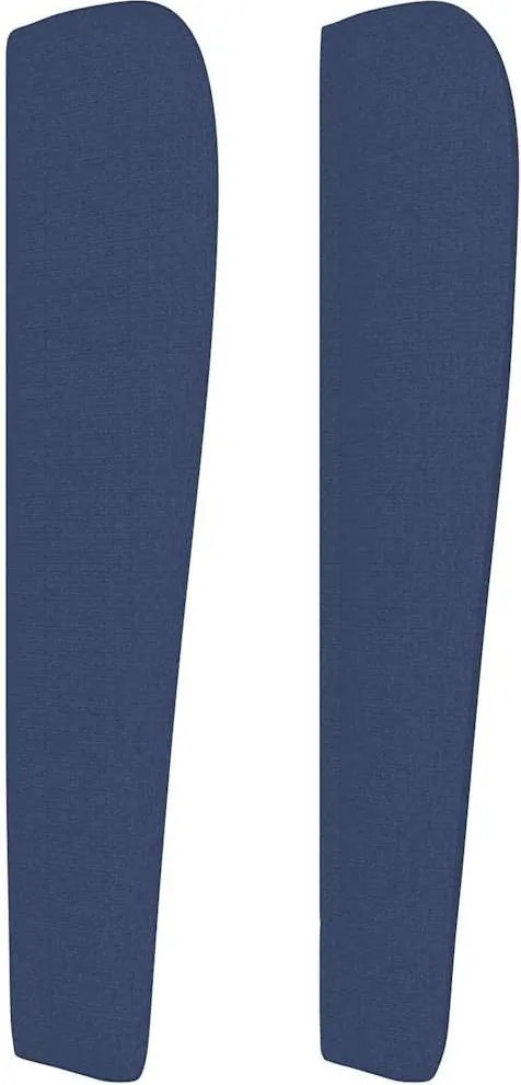 Čelo postele typu ušák modré 147x23x118/128 cm textil 3118100