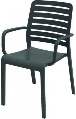 Plastové křeslo CHARLOTTE ARMCHAIR - tm. šedá