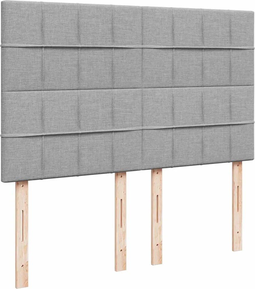 Box spring postel s matrací světle šedá 140 x 190 cm textil 3292051