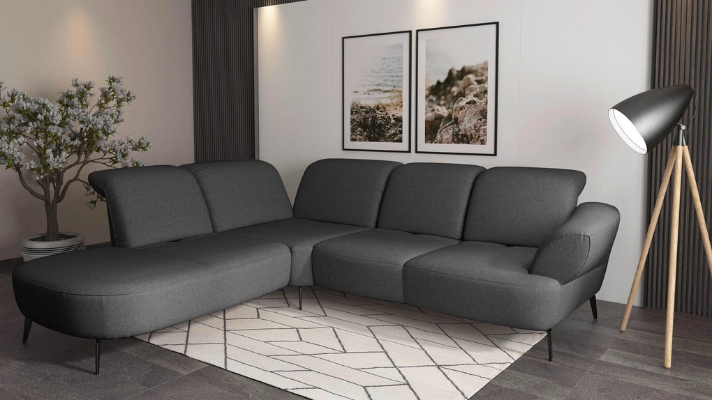XXXLutz ROHOVÁ SEDAČKA, textil, tmavě šedá Sit & More - Sedací soupravy - 000144013292