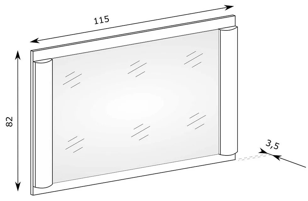DALLAS s | zrcadlo D9 | 115x82 cm | sonoma