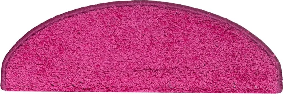Schodové rohože 15 ks 65 x 21 x 4 cm růžové, půlkulaté, velké 322381
