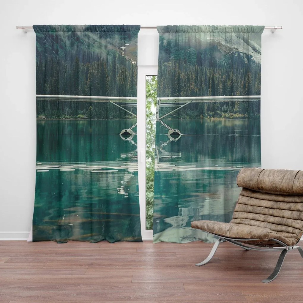 Sablio Závěs Hydroplán na horském jezeře: 2ks 140x250cm