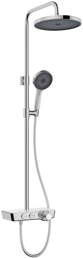 kielle Oudee - Sprchový set s termostatem, 26 cm, 3 proudy, chrom/bílá/černá 20602000