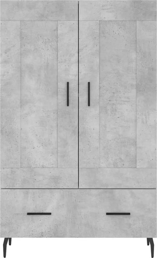 vidaXL Skříň highboard 69,5 x 31 x 115 cm kompozitní dřevo [830344] Barva: Betonová šedá